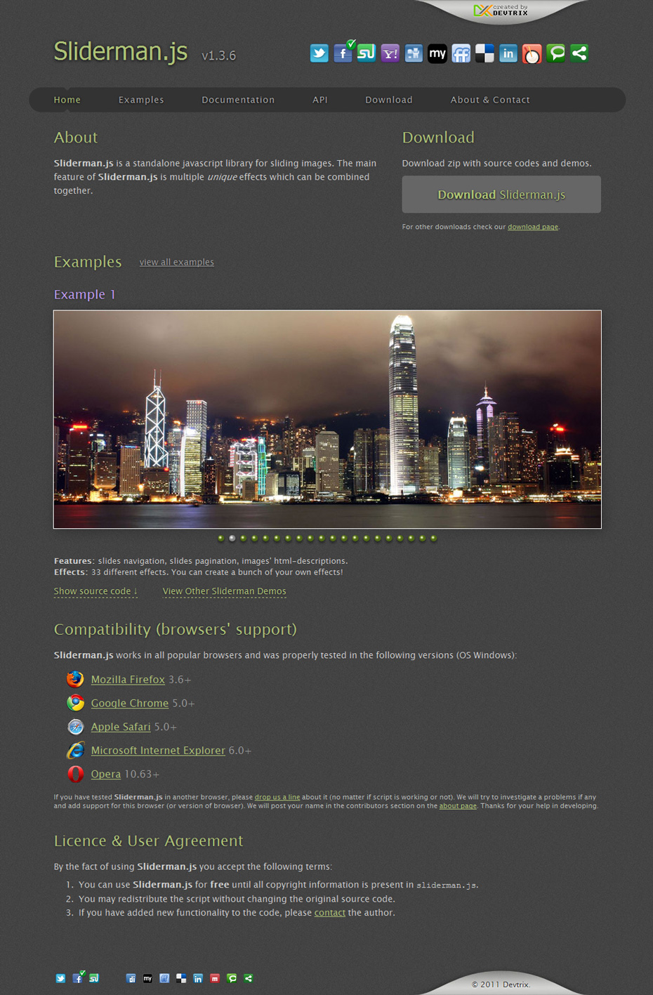 Sliderman.js - Javascript Image Slider Library. Devtrix - development ...